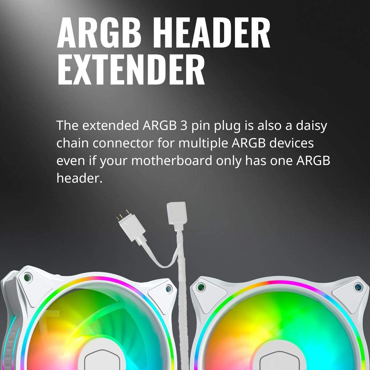Cooler Master MF120 Halo White Edition ARGB 120mm Case Fan - SWEETLOOT
