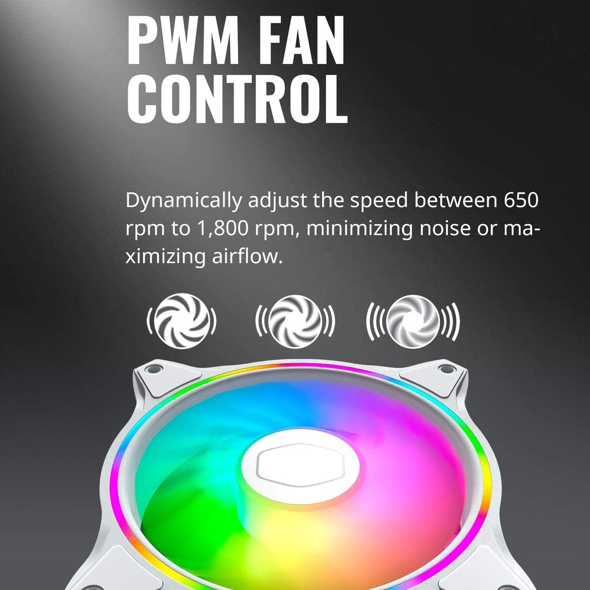 Cooler Master MF120 Halo White Edition ARGB 120mm Case Fan - SWEETLOOT