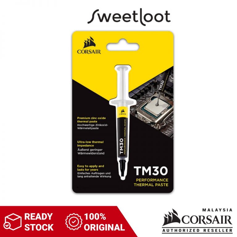 Corsair TM30 Performance Thermal Paste Premium Zinc Oxide Thermal ...
