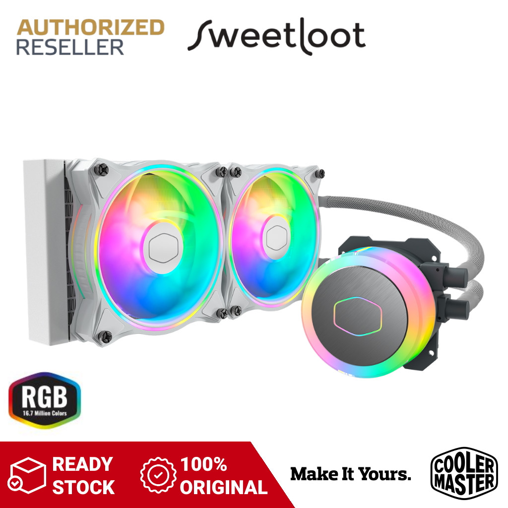 Cooler Master MasterLiquid ML240 Illusion White Edition 240mm AIO CPU ...