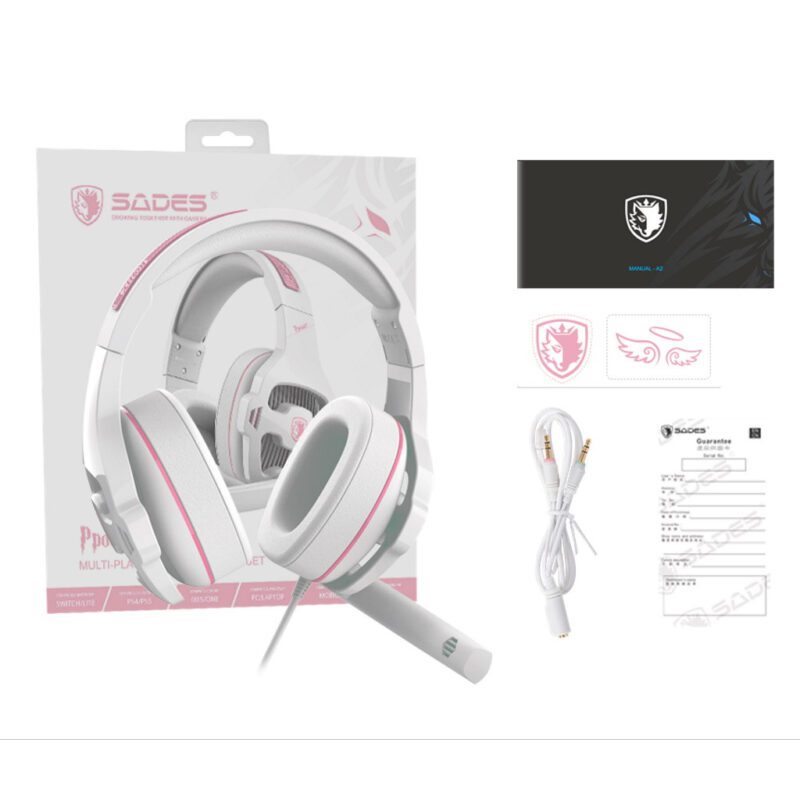 Sades PPower Angel Edition Pink Gaming Headset - SweetLoot PC