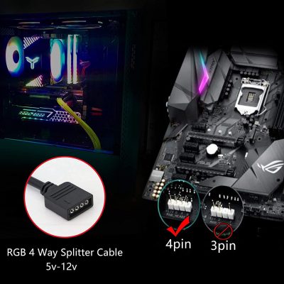 Standard 4 Pin 12v RGB Extension Cable - SweetLoot PC