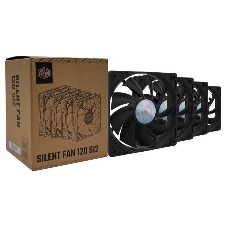Cooler Master Silent Fan 120 SI2 120mm Case Fan 4 in 1 Value Pack ...