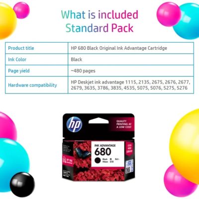 HP 680 Original Ink Advantage Printer Cartridge - SweetLoot PC