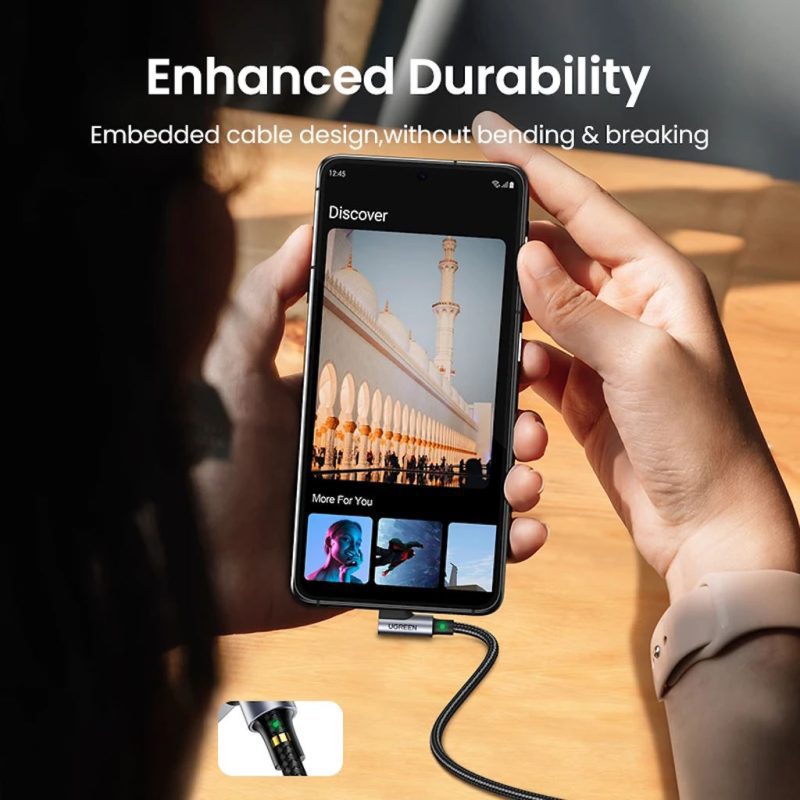 UGREEN USB A to Right Angle USB Type-C Fast Charging Cable - SweetLoot PC