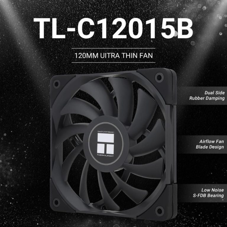 Thermalright TL-C12015B 120MM Ultra Slim Fan - SweetLoot PC