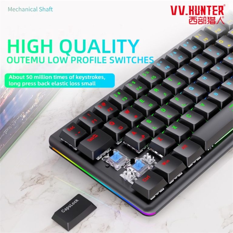 VV.Hunter V400 68-Key Low-Profile RGB Mechanical Gaming Keyboard ...