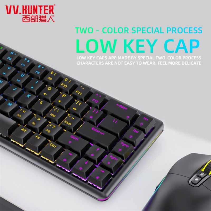 VV.Hunter V400 68-Key Low-Profile RGB Mechanical Gaming Keyboard ...