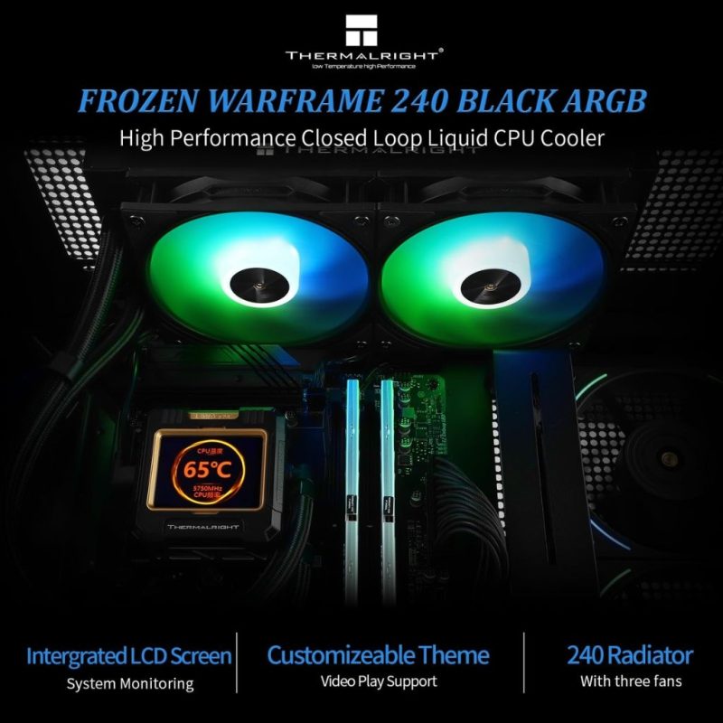 Thermalright Frozen Warframe 240 ARGB 240mm AIO CPU Liquid Cooler ...