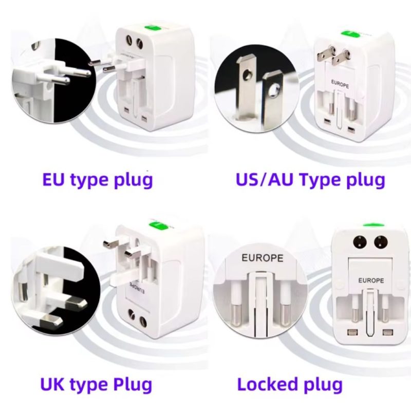 GLINK Universal Travel Adapter with Dual USB Ports - SweetLoot PC