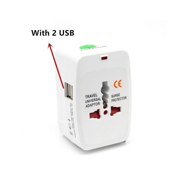 GLINK Universal Travel Adapter with Dual USB Ports - SweetLoot PC