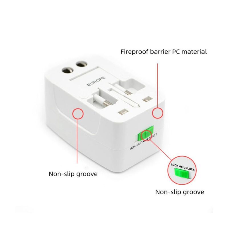 GLINK Universal Travel Adapter with Dual USB Ports - SweetLoot PC